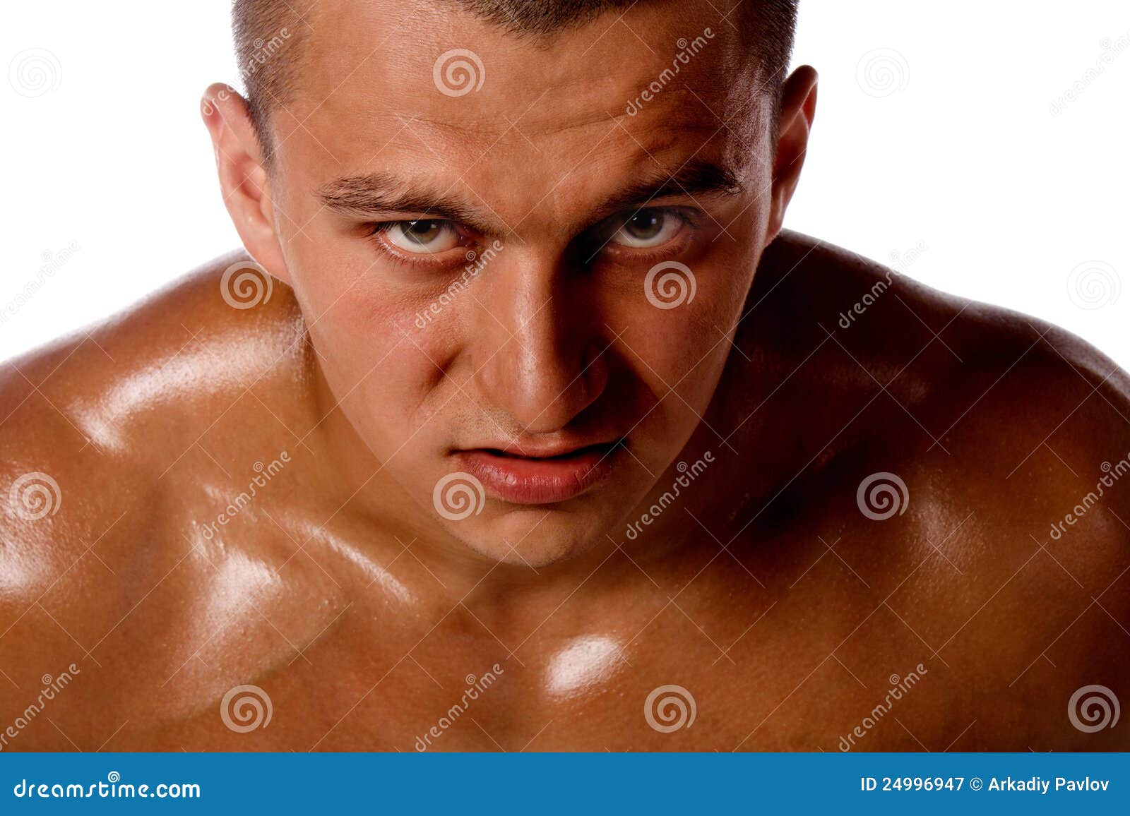 Muscled Male Model Bodybuilder Anger Stock Image - Image of bodybuilder ...