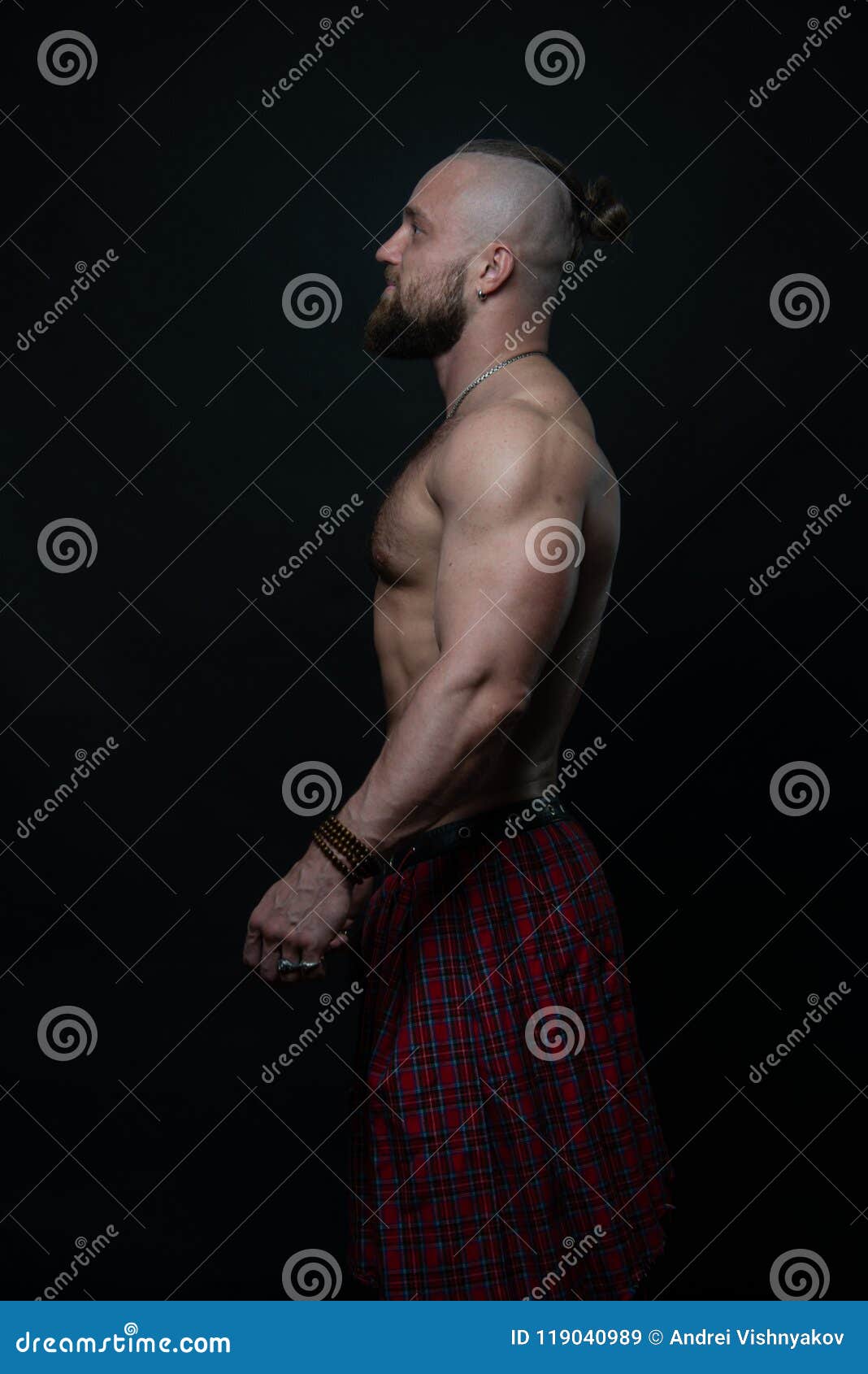 Man in kilt stock image. Image of model, scotland, kilt - 119040989