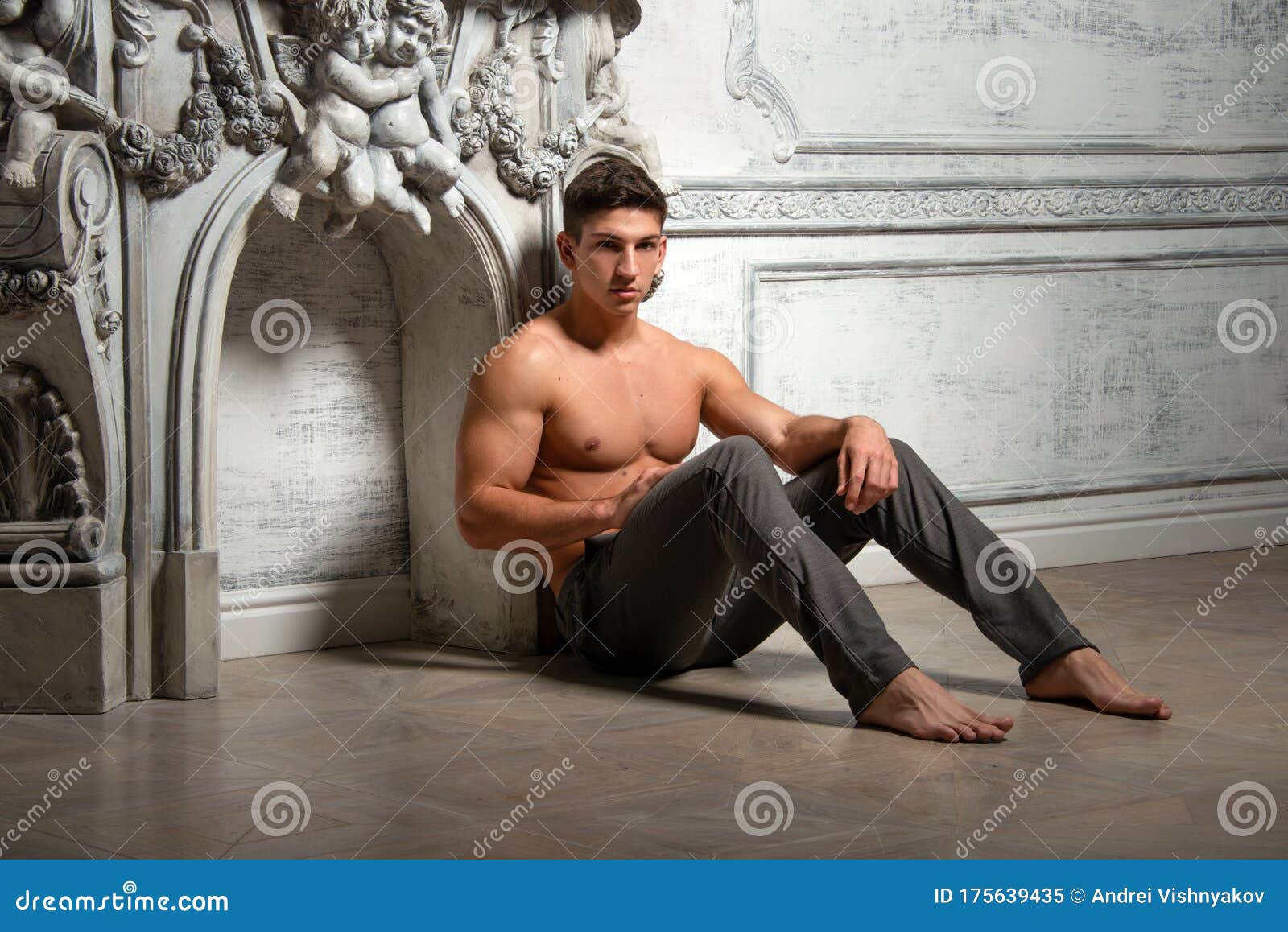 Male model stock image. Image of portrait, beautiful - 175639435
