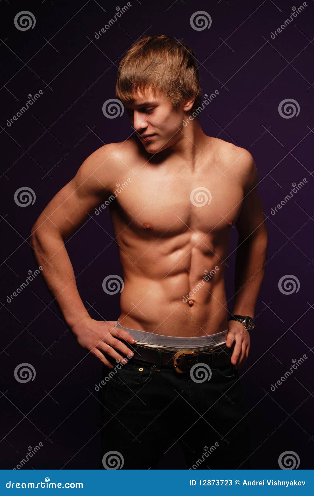 Muscled model stock image. Image of muscular, healthy - 12873723