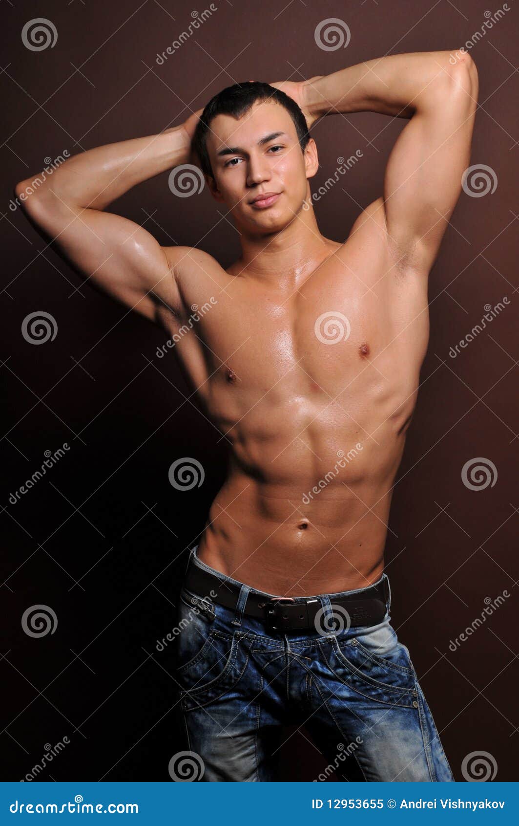 Muscled model stock image. Image of muscle, handsome - 12953655
