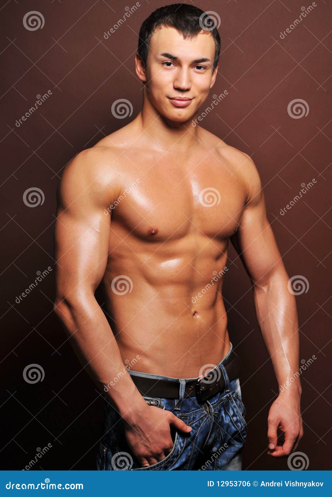 Muscled model stock photo. Image of athlete, healthy - 12953706