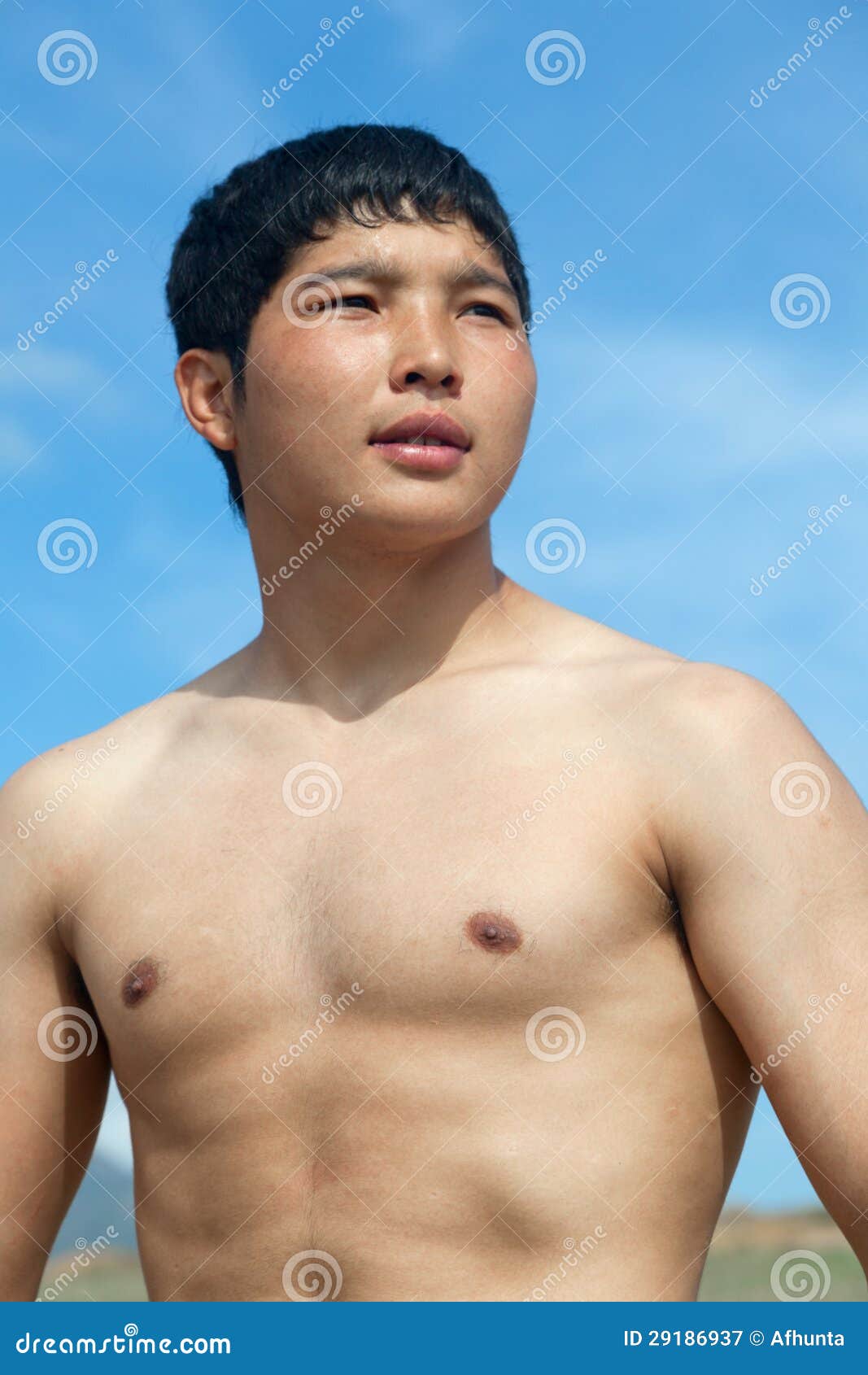 Muscled Mongolian model stock image. Image of muscles - 29186937