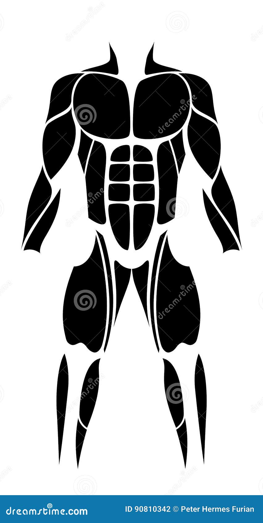 Muscles Abstract Figure Icon Stock Vector - Illustration of concept ...