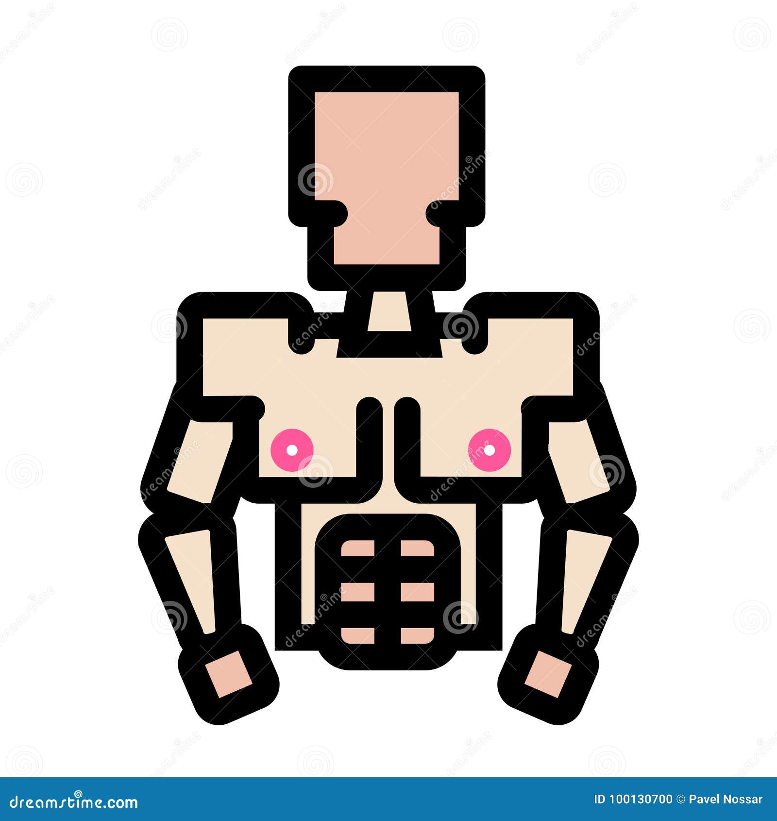 Muscles On The Man Torso Icon Vector Illustration | CartoonDealer.com ...