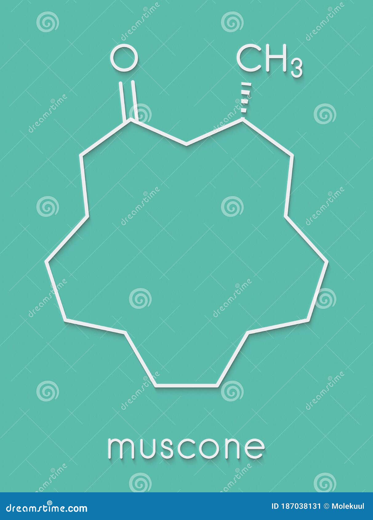 Muscone Musk Odor Molecule. Skeletal Formula. Stock Illustration ...