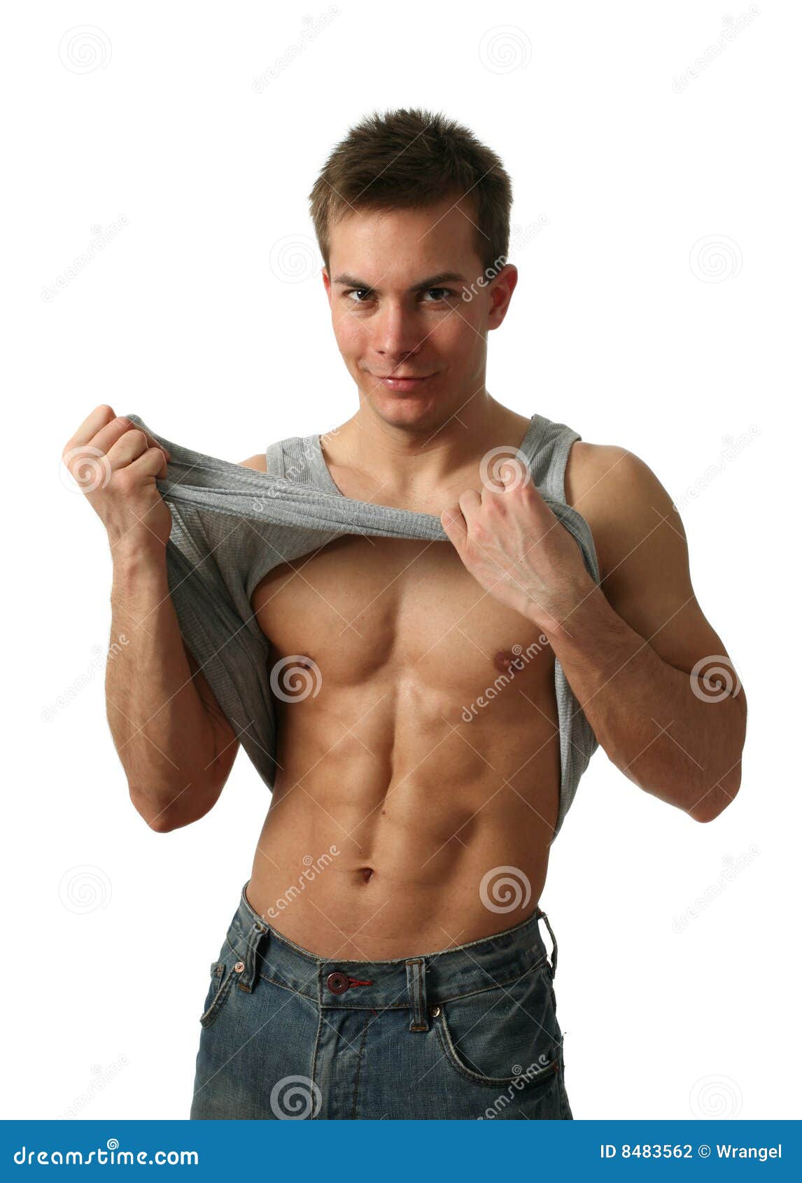 Muscular Abs stock photo. Image of handsome, isolated - 8483562