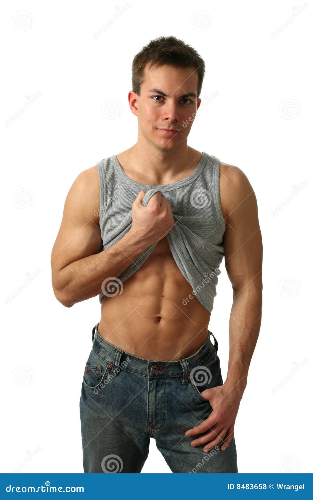 Muscular Abs stock photo. Image of adult, caucasian, pack - 8483658