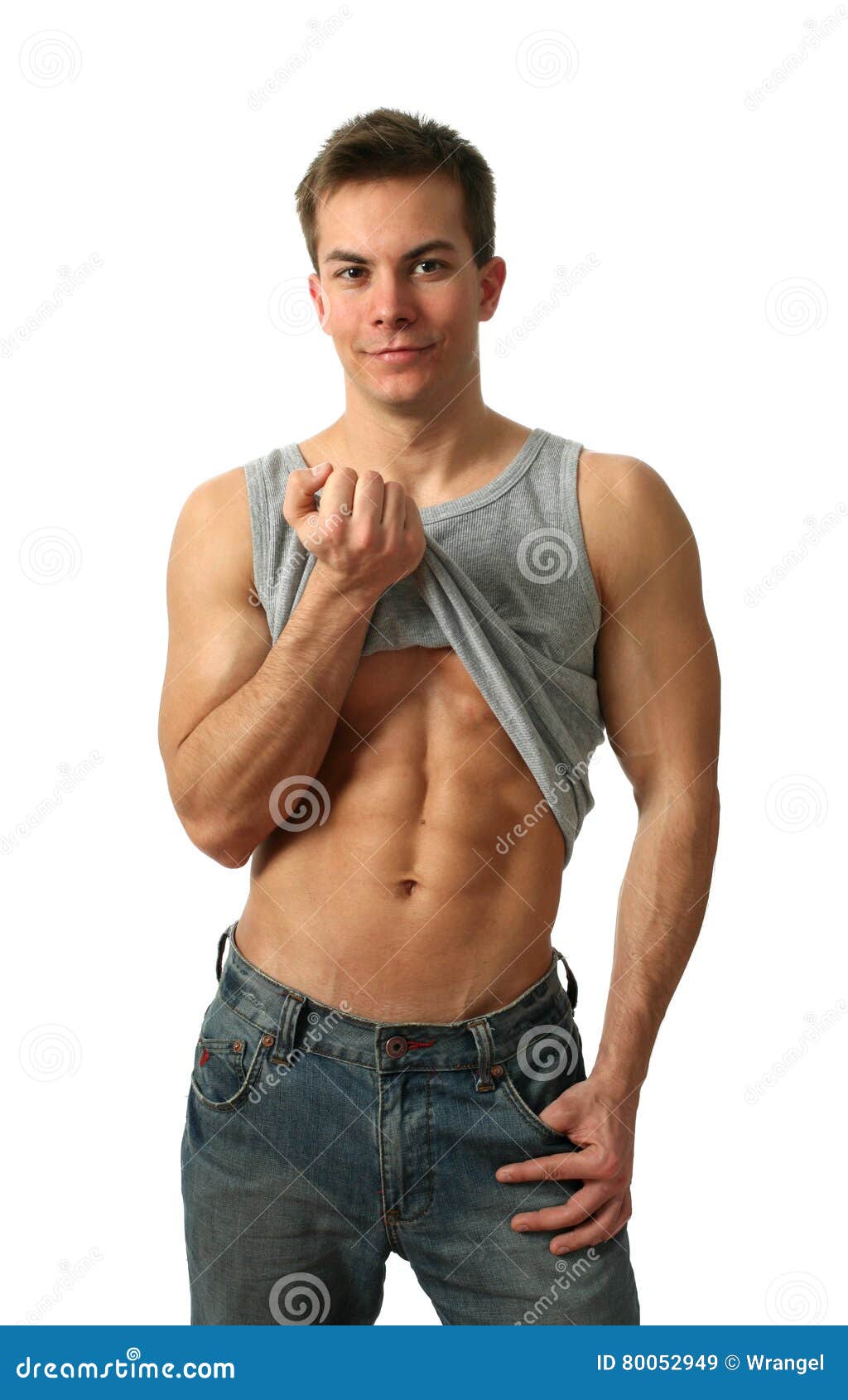 Muscular Abs stock image. Image of cutout, caucasian - 80052949