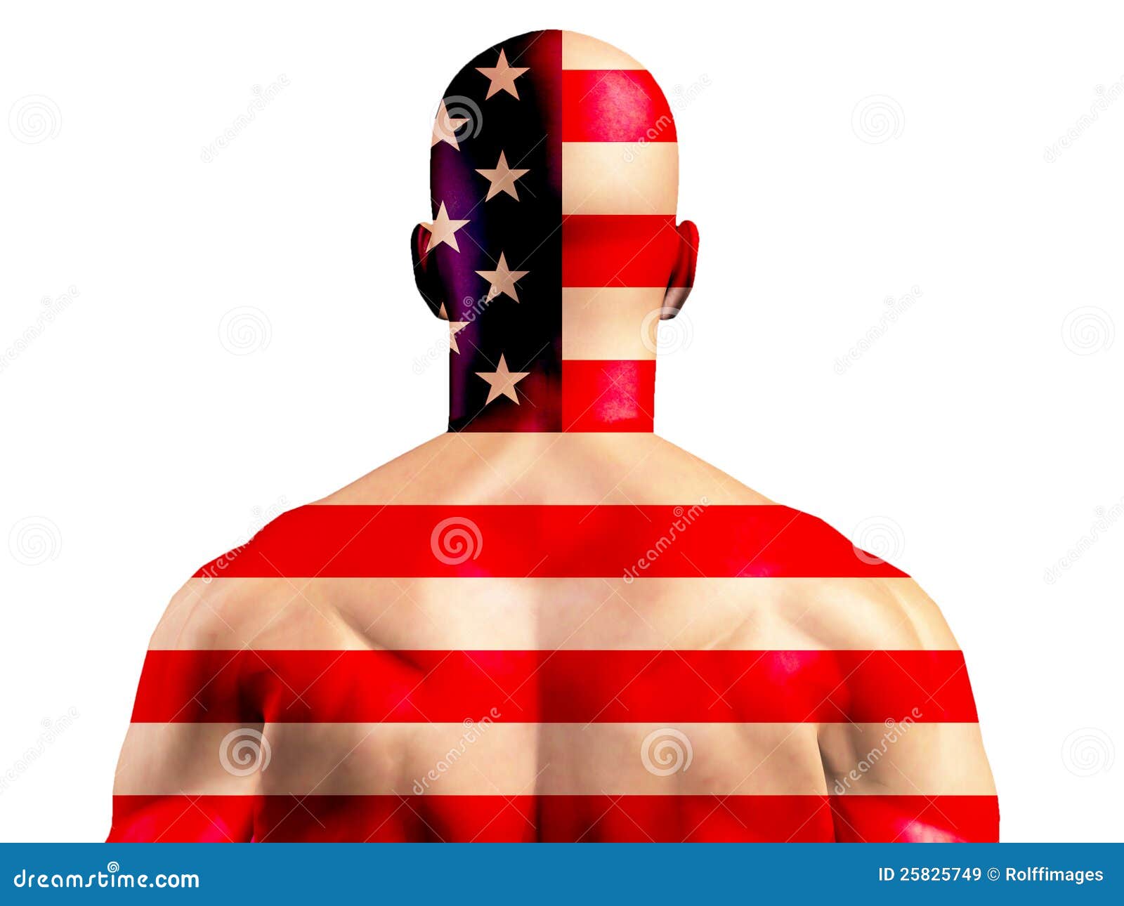 Muscular American Man stock illustration. Illustration of citizen ...