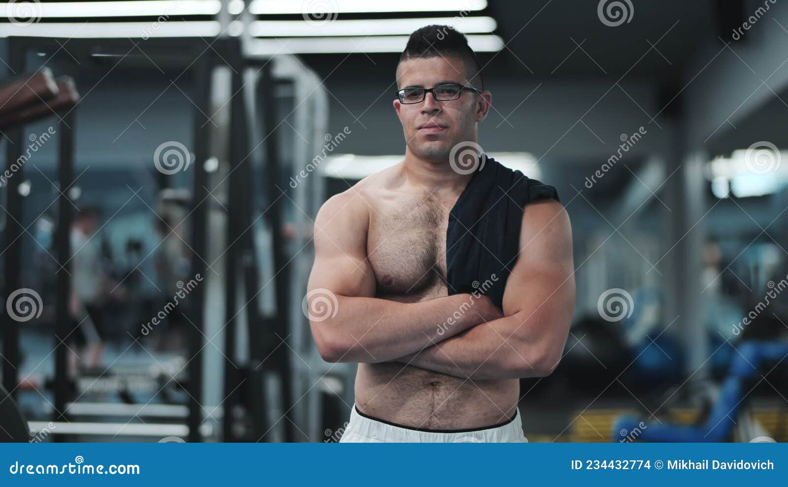 Muscular Arab in the Gym after a Workout. Stock Footage - Video of ...
