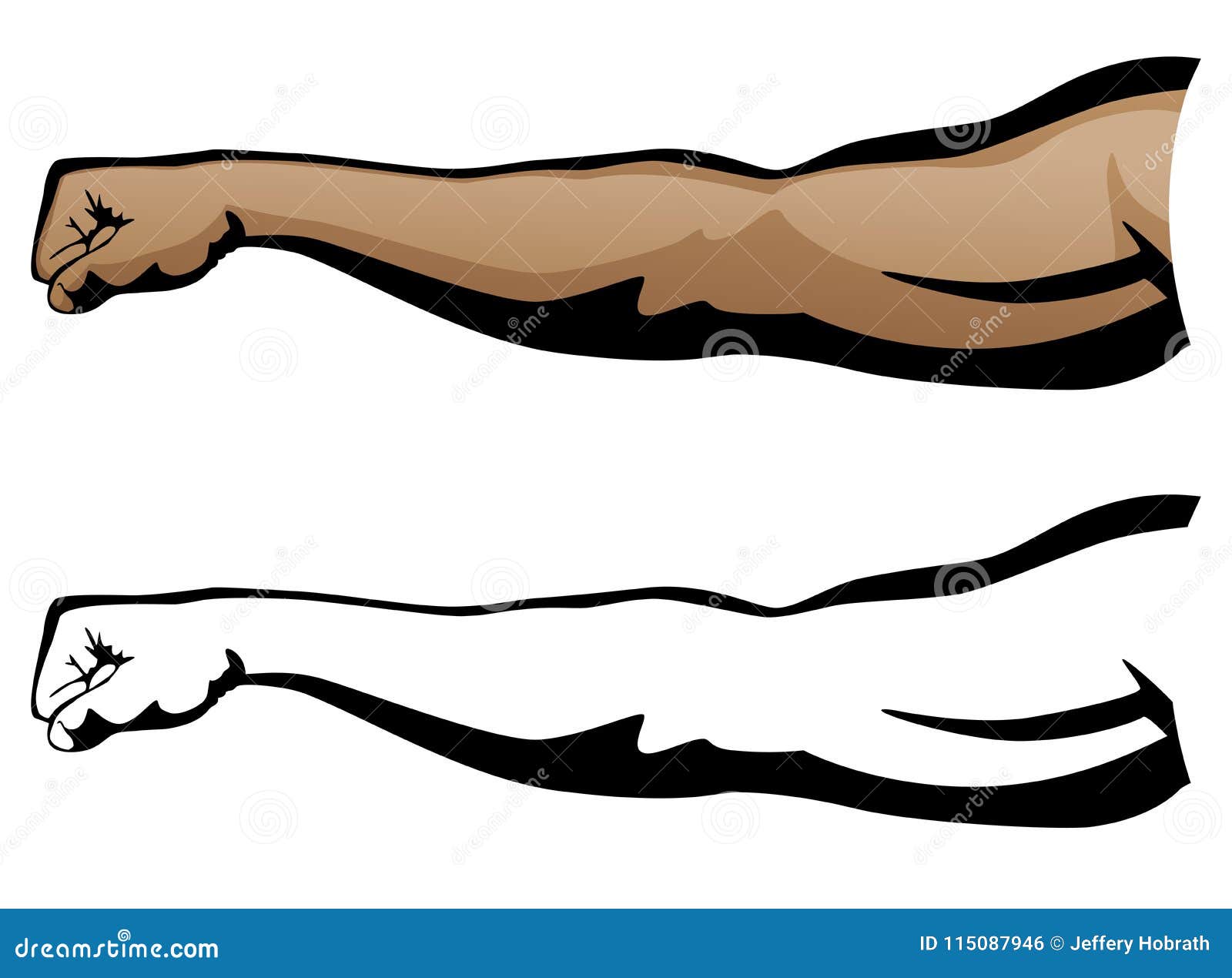 Muscular Arm Extended Fist Punch Vector Illustration Stock Vector ... Muscular Arm Extended Fist Punch Vector Illustration Stock Vector ...