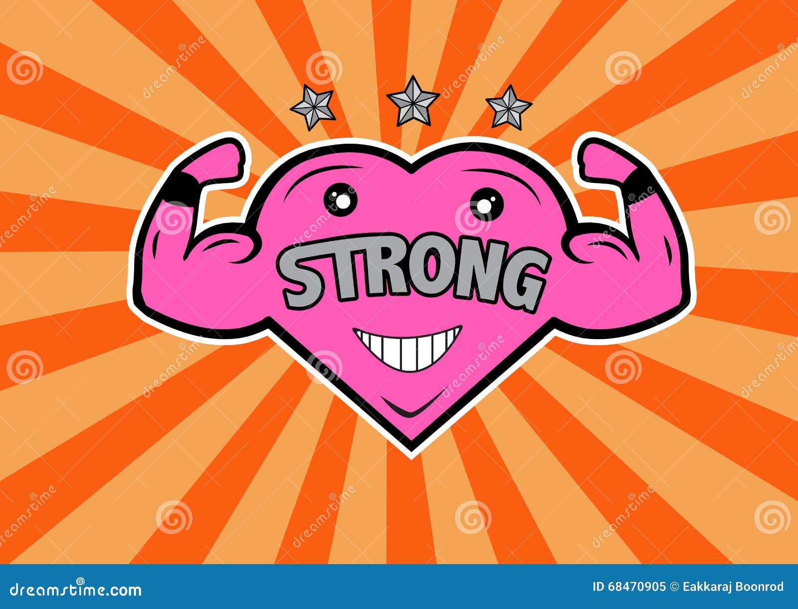 Muscular Arm Heart Shape Crown Stock Illustrations – 2 Muscular Arm ...