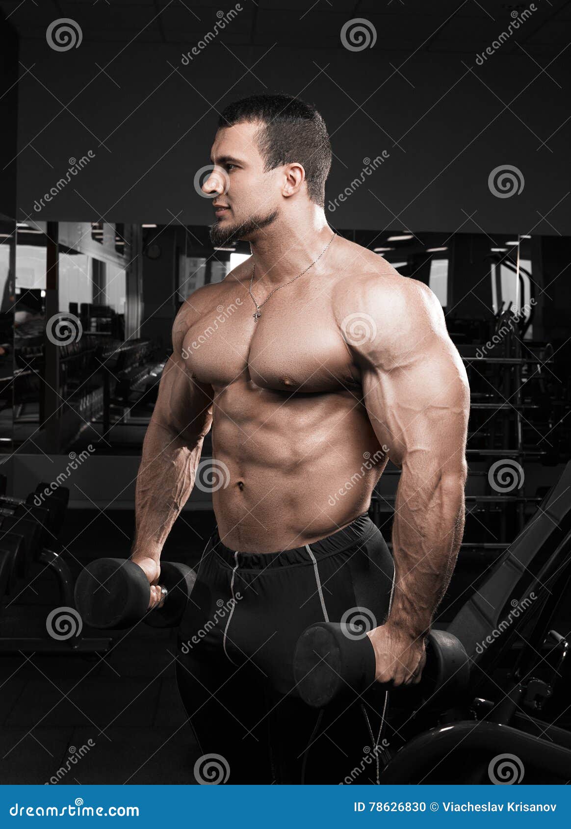 Muscular Athletic Bodybuilder Stock Photo - Image of person, diet: 78626830