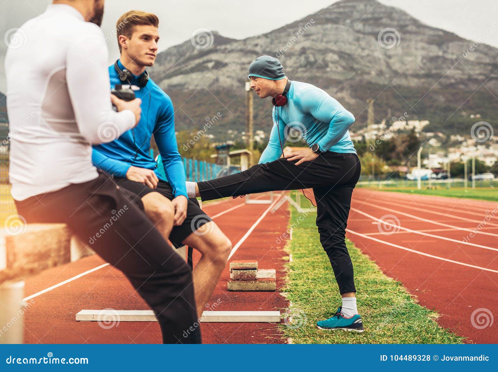 Athletic Built Young Man Stretching Out Stock Photo - Image of people ...