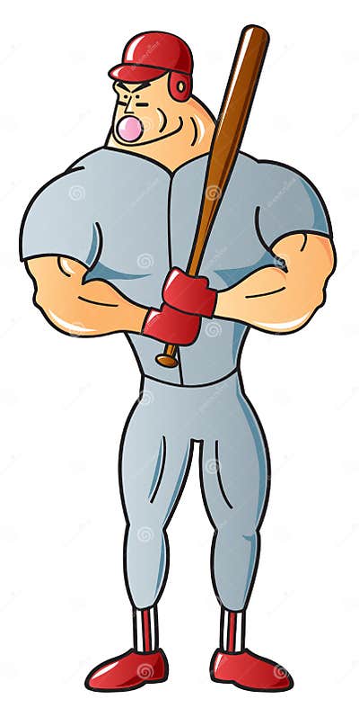 Muscular Baseball Player stock vector. Illustration of breaking - 23263503