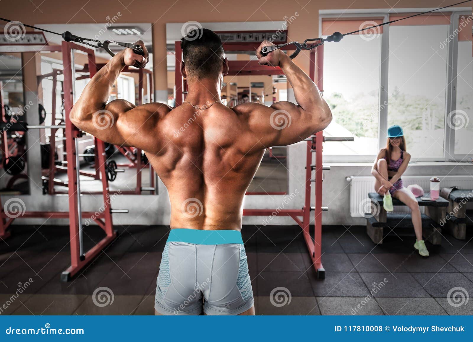 Man training his back stock photo. Image of chest, exercise - 117810008