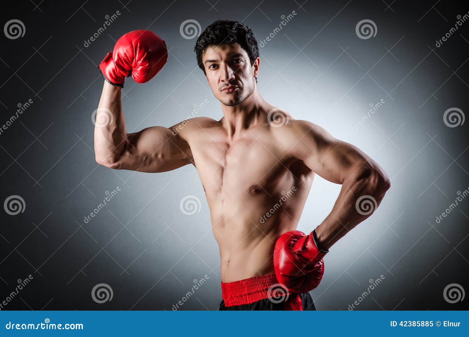 Muscular boxer stock image. Image of conflict, boxing - 42385885