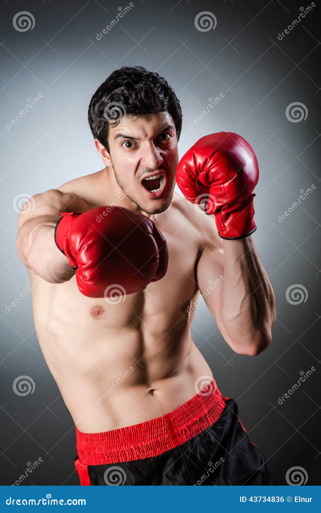 Muscular boxer stock photo. Image of caucasian, rage - 43734836