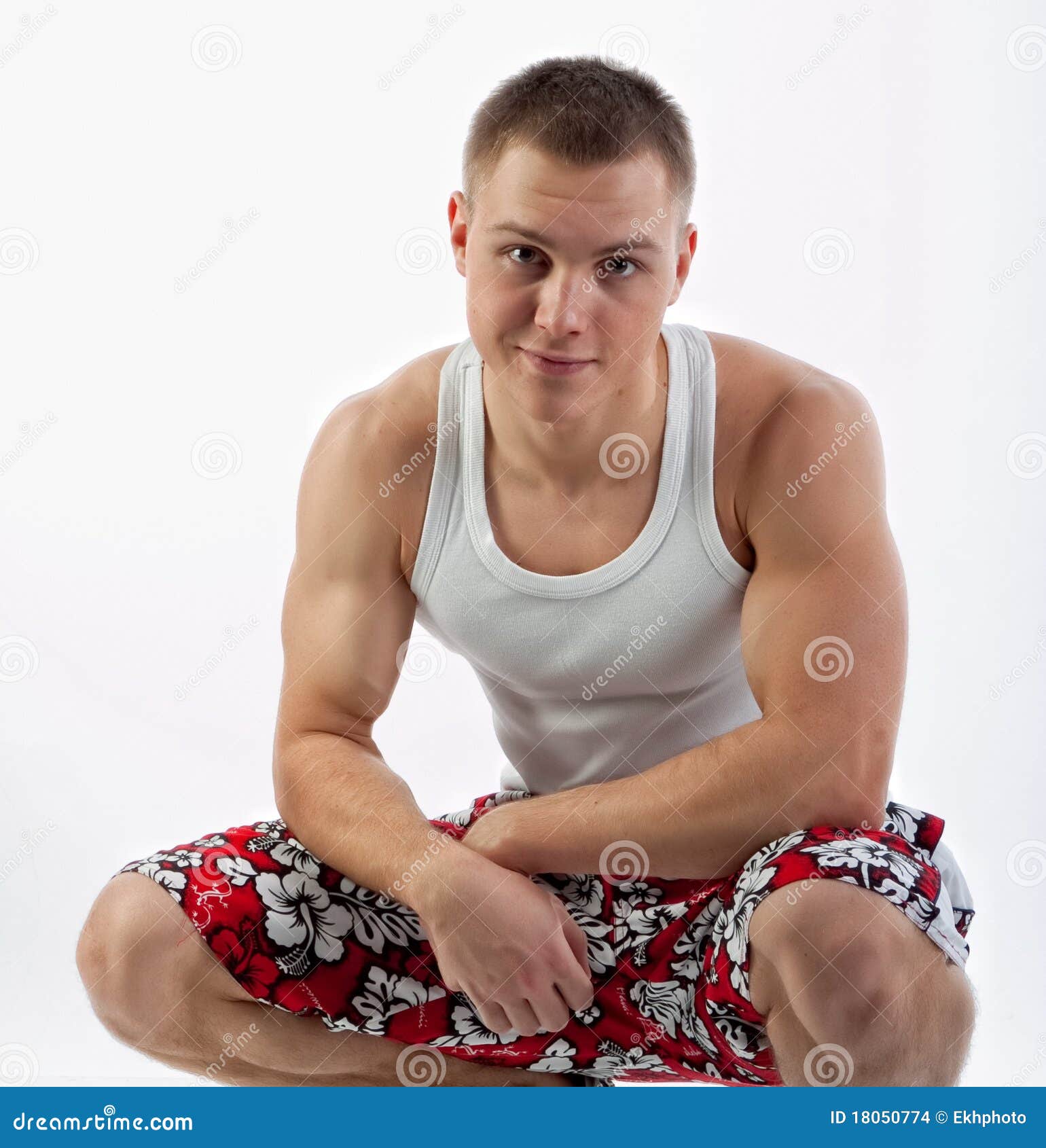 Muscular boy stock photo. Image of exercising, model - 18050774