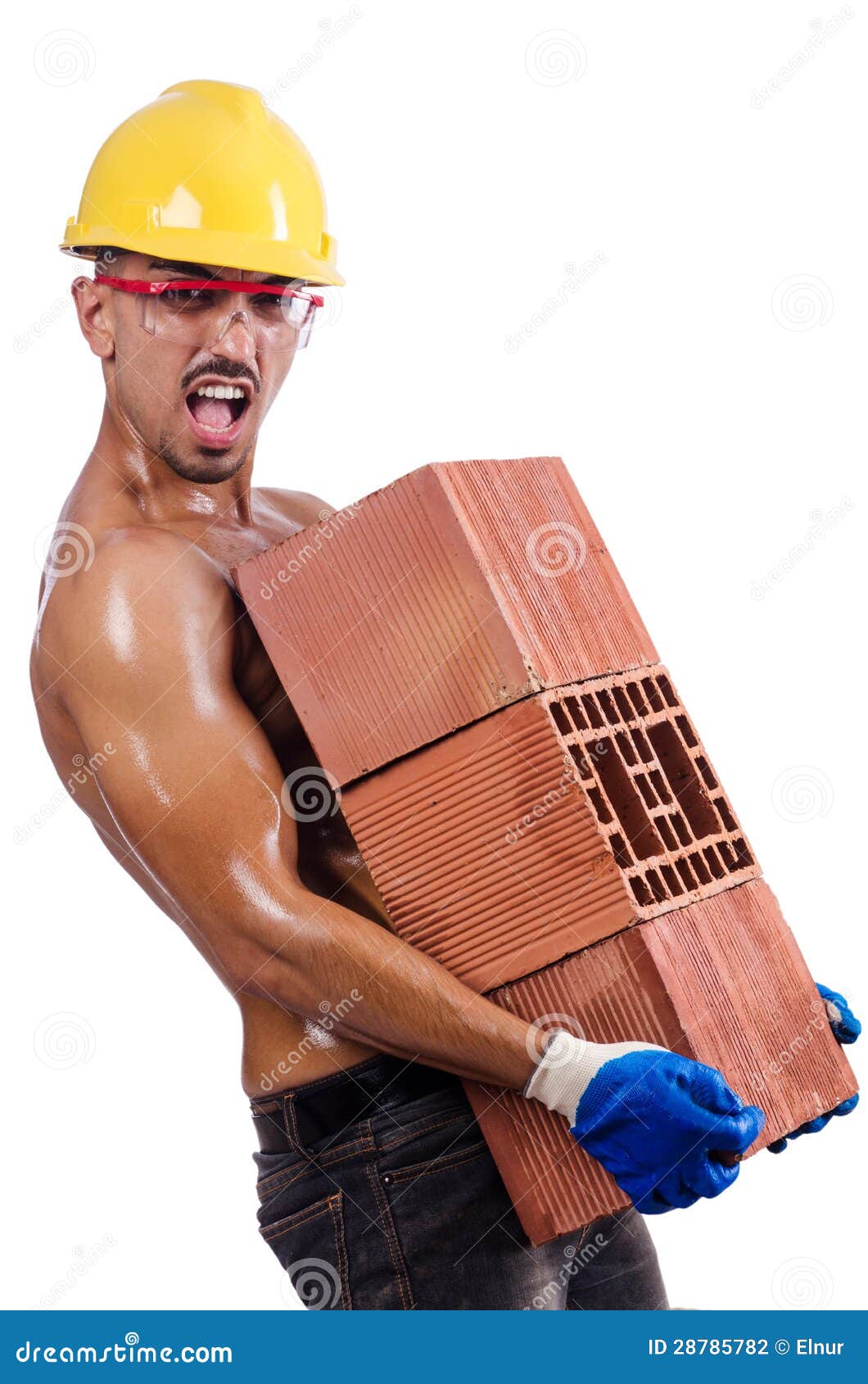 Muscular builder stock photo. Image of muscles, architecture - 28785782