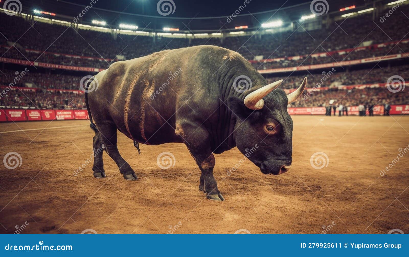 Muscular Bull Boxer Cartoon Character Wearing Boxing Gloves Vector ...