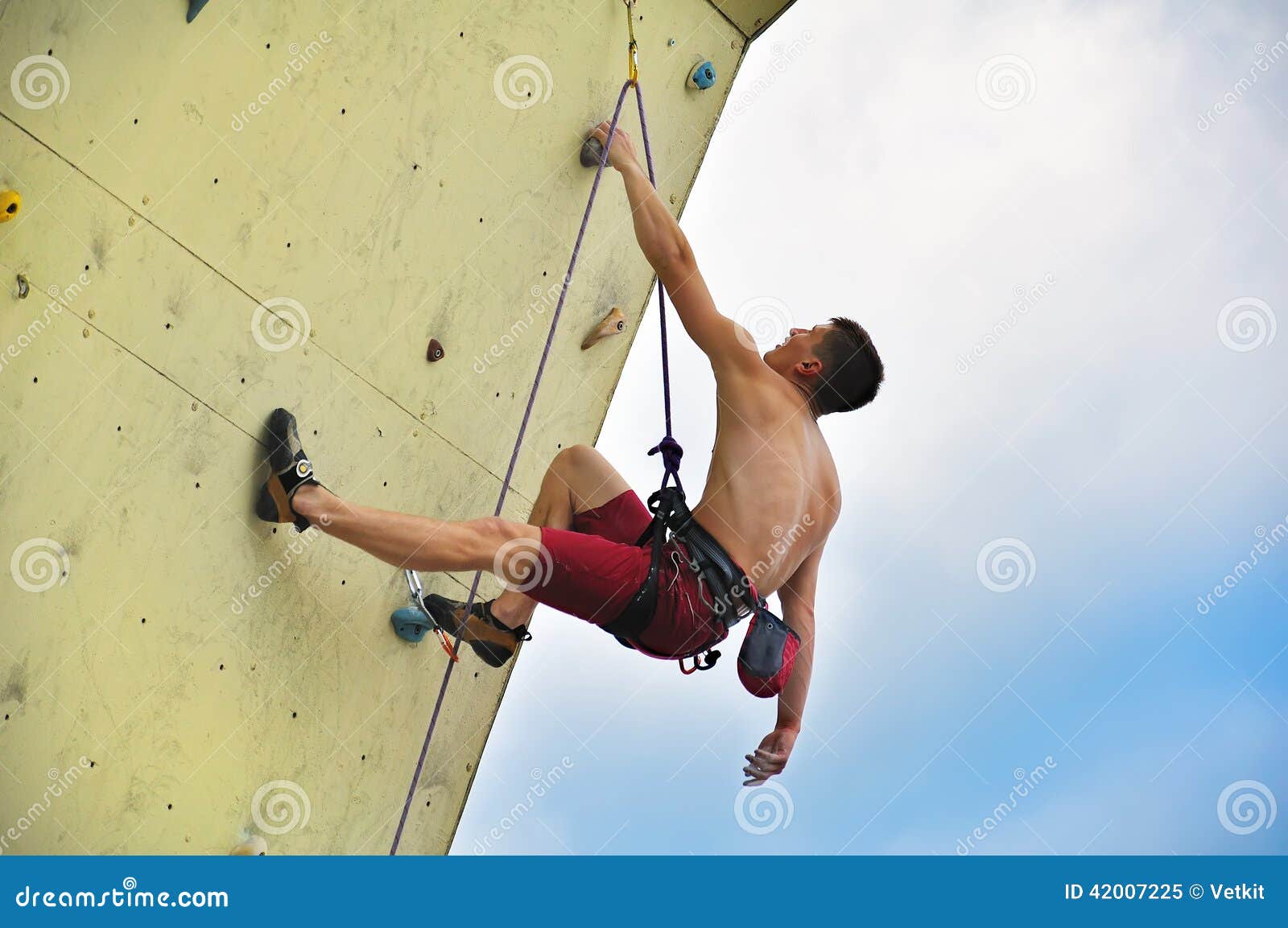 Muscular climber stock image. Image of courageous, fitness - 42007225