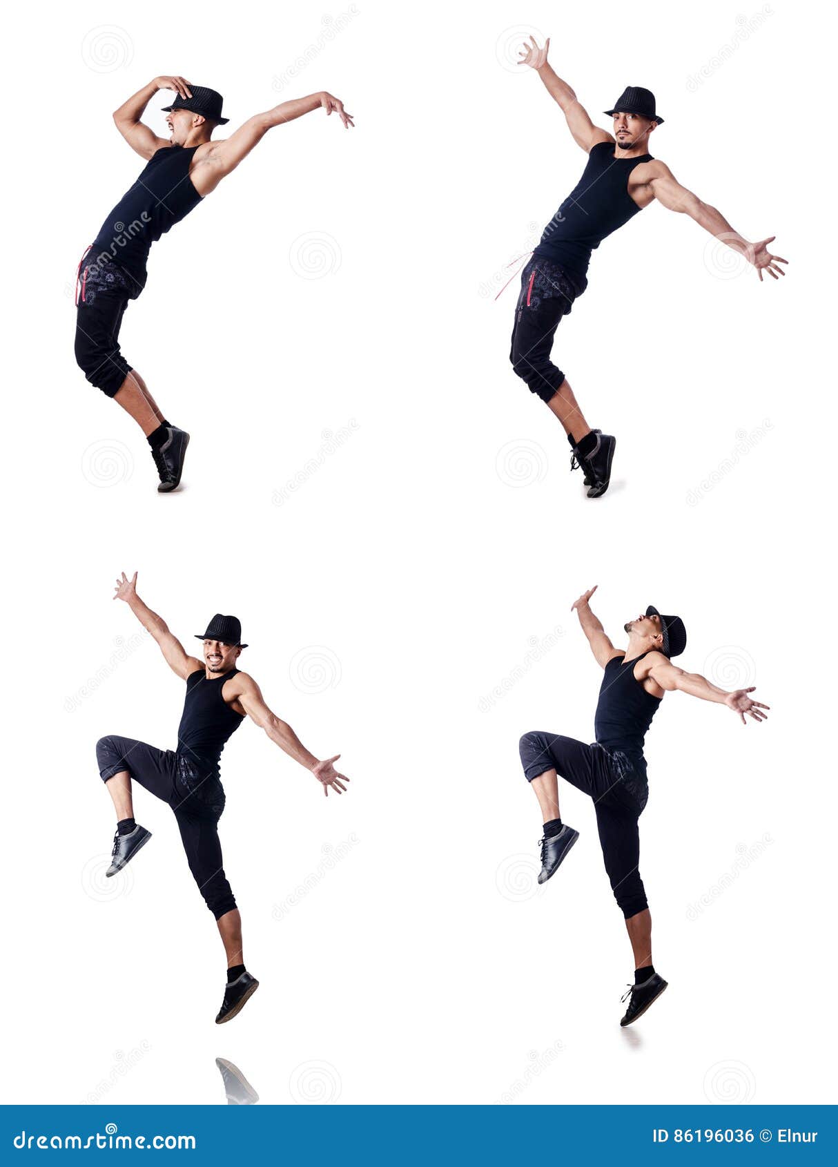 The Muscular Dancer Isolated on White Stock Photo - Image of moving ...