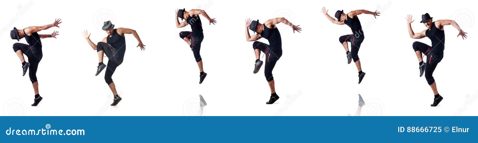 The Muscular Dancer Isolated on White Stock Image - Image of model ...