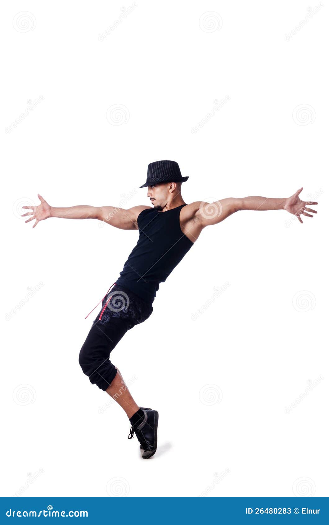 Muscular dancer on white stock image. Image of movement - 26480283