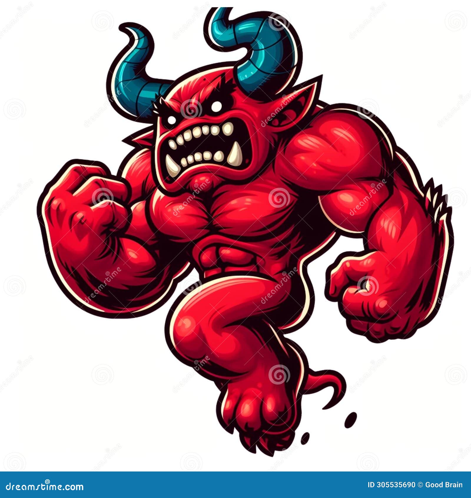 Muscular Green Monster Raptor Poses With Biceps Cartoon Vector ...