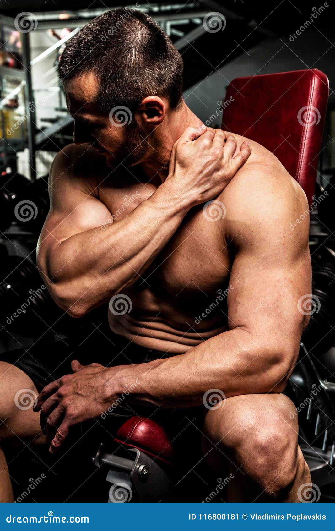 Muscular guy doing worm up stock image. Image of male - 116800181