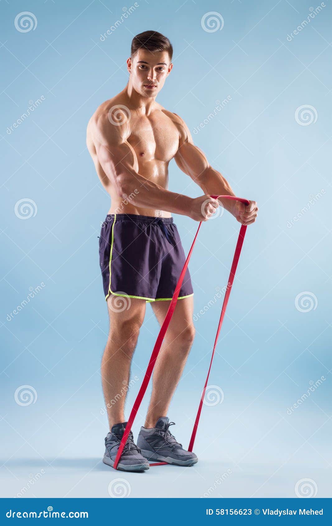 Muscular Handsome Man stock image. Image of build, muscles - 58156623