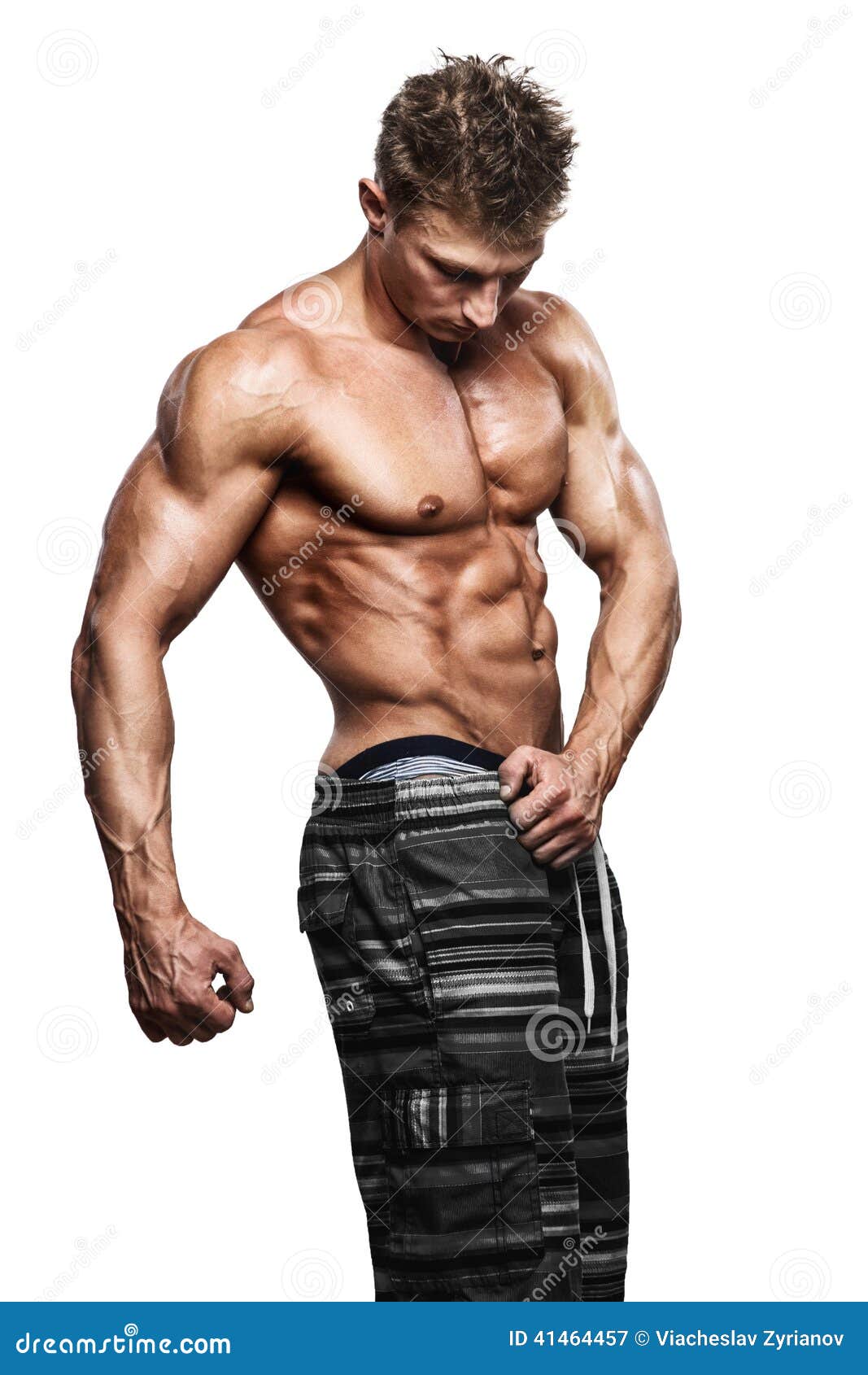 Muscular Handsome Guy Posing Stock Image - Image of brown, body: 41464457