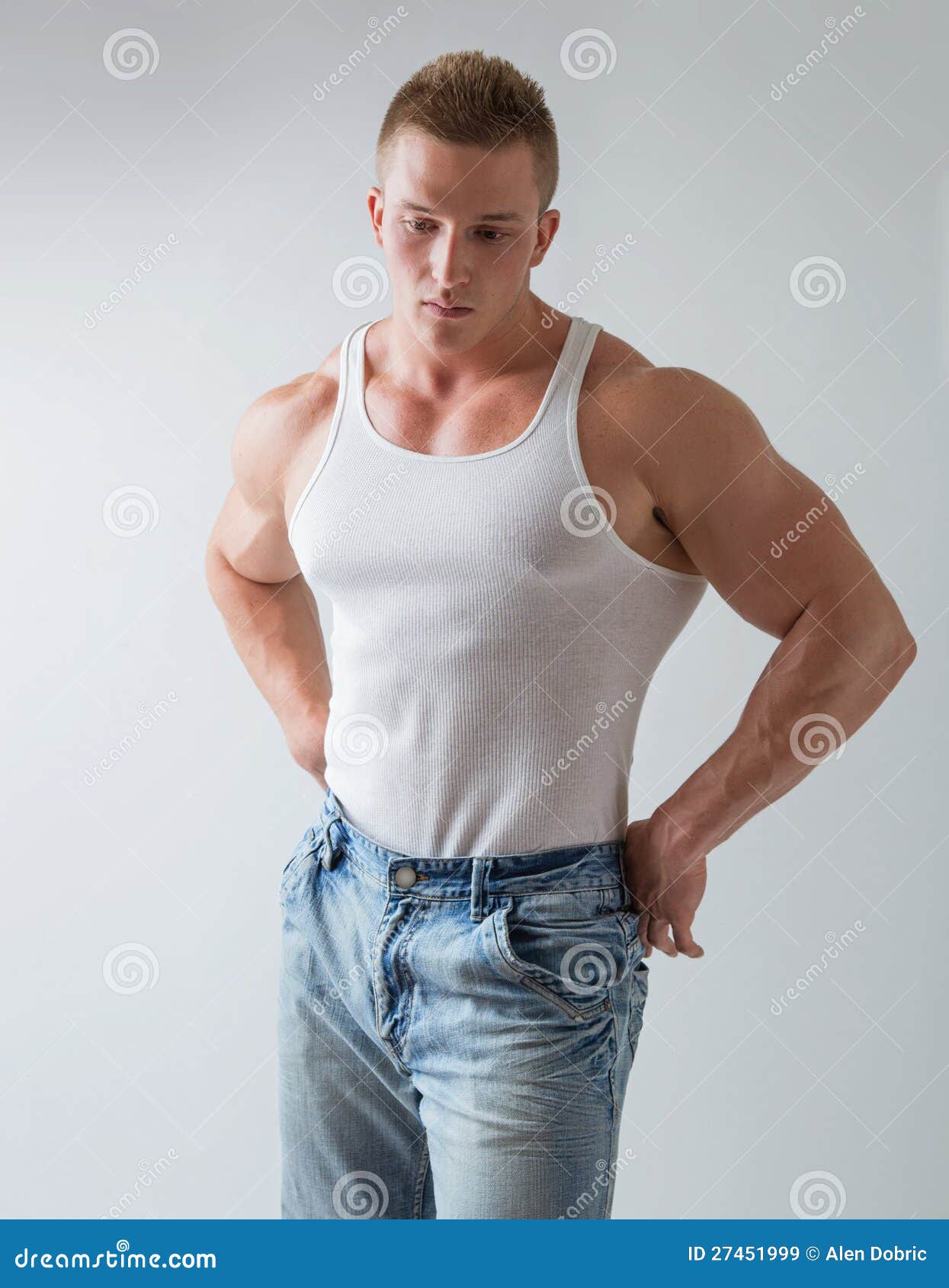 Muscular male torso stock image. Image of muscle, bare - 27451999