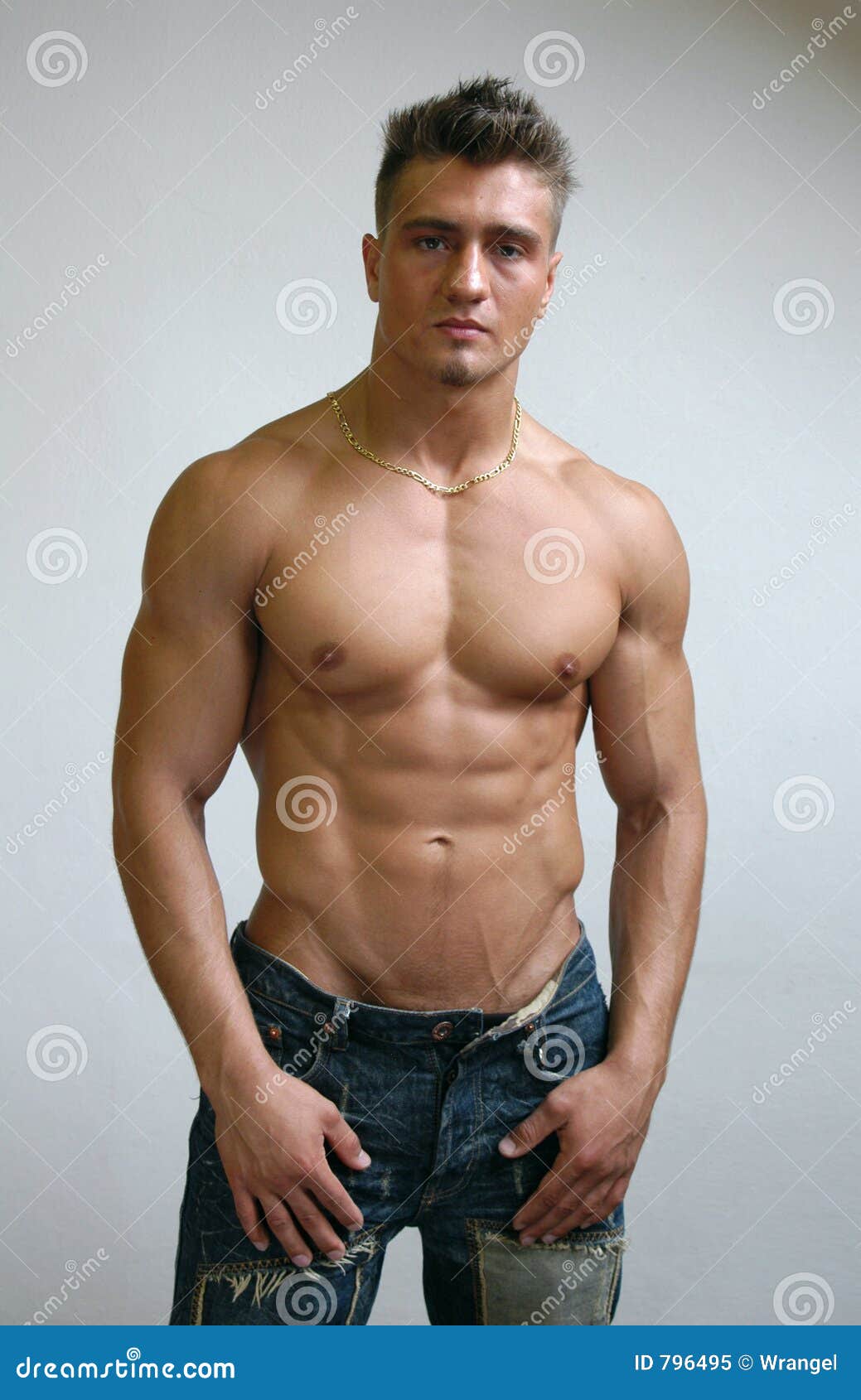Muscular Male Torso stock image. Image of look, hand, athletic - 796495