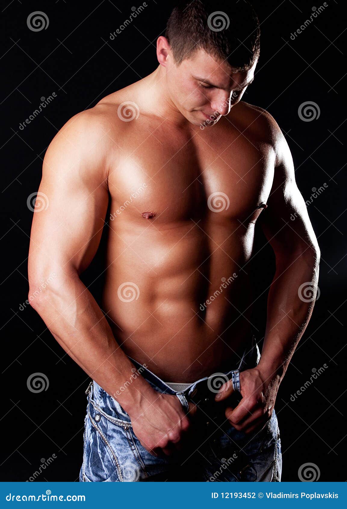 Muscular Man with Athletic Body Stock Photo - Image of healthcare ...