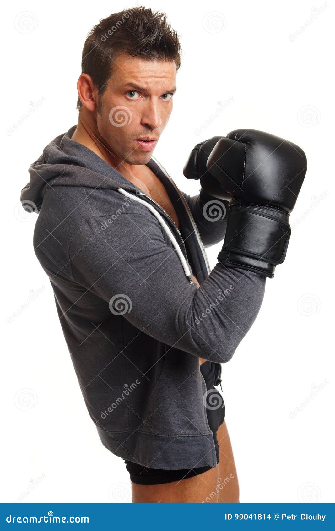 Muscular man with boxers stock photo. Image of fighter - 99041814