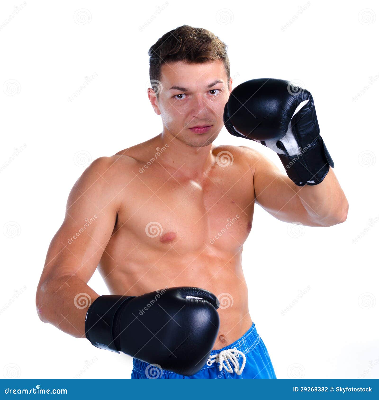 Muscular man boxing stock photo. Image of healthy, fight - 29268382