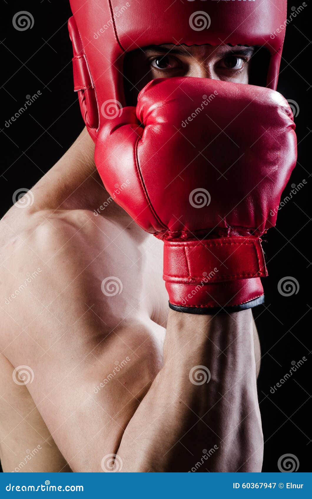 Muscular Man in Boxing Concept Stock Image - Image of boxer, arts: 60367947