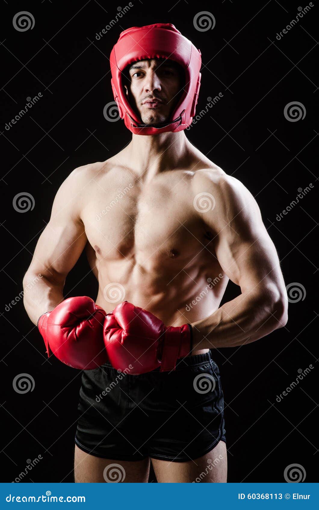 Muscular Man in Boxing Concept Stock Image - Image of karate, fitness ...