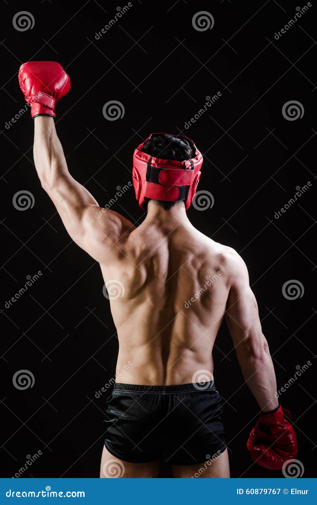 The Muscular Man in Boxing Concept Stock Image - Image of competitive ...