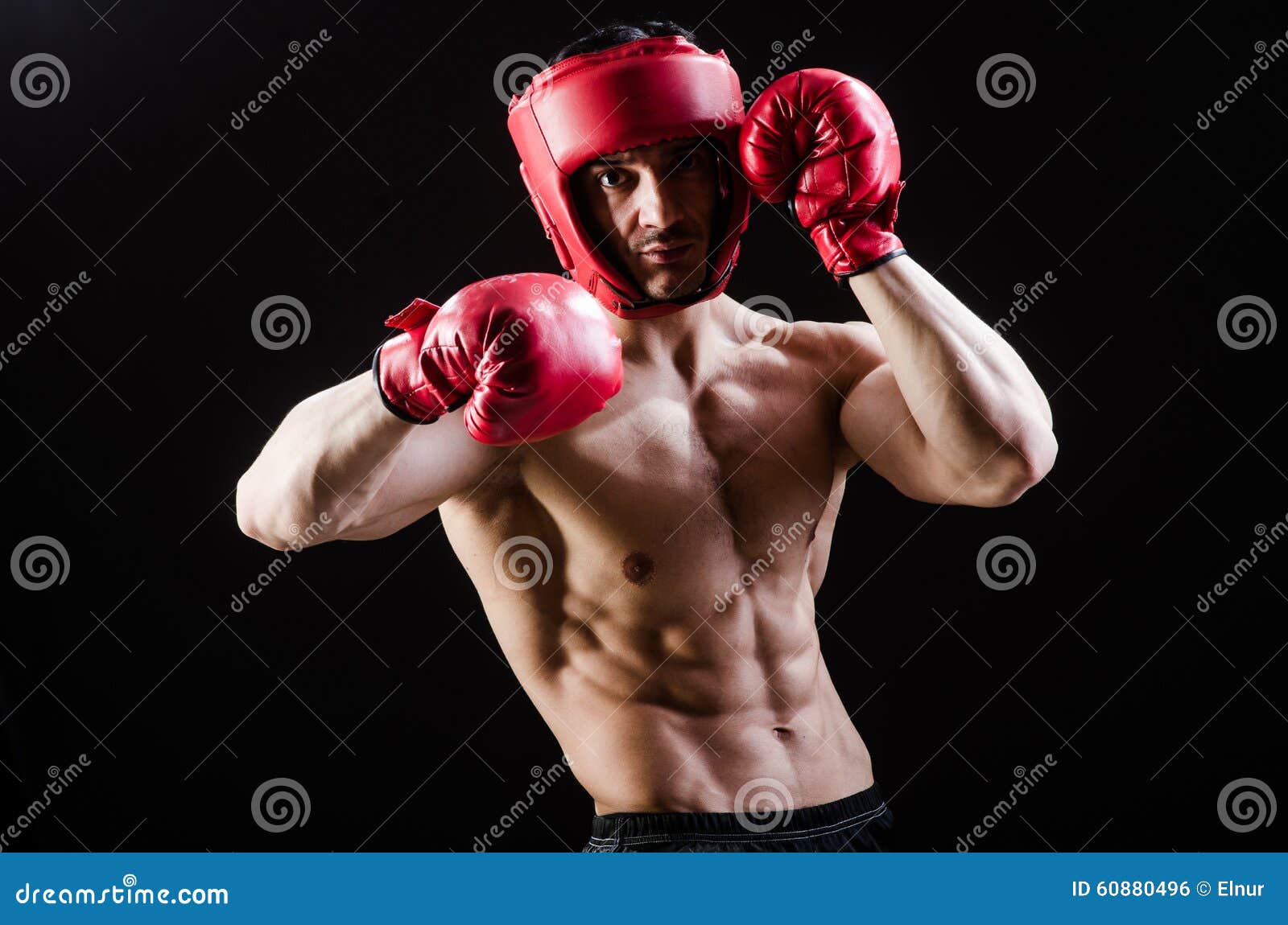 The Muscular Man in Boxing Concept Stock Photo - Image of fighting ...