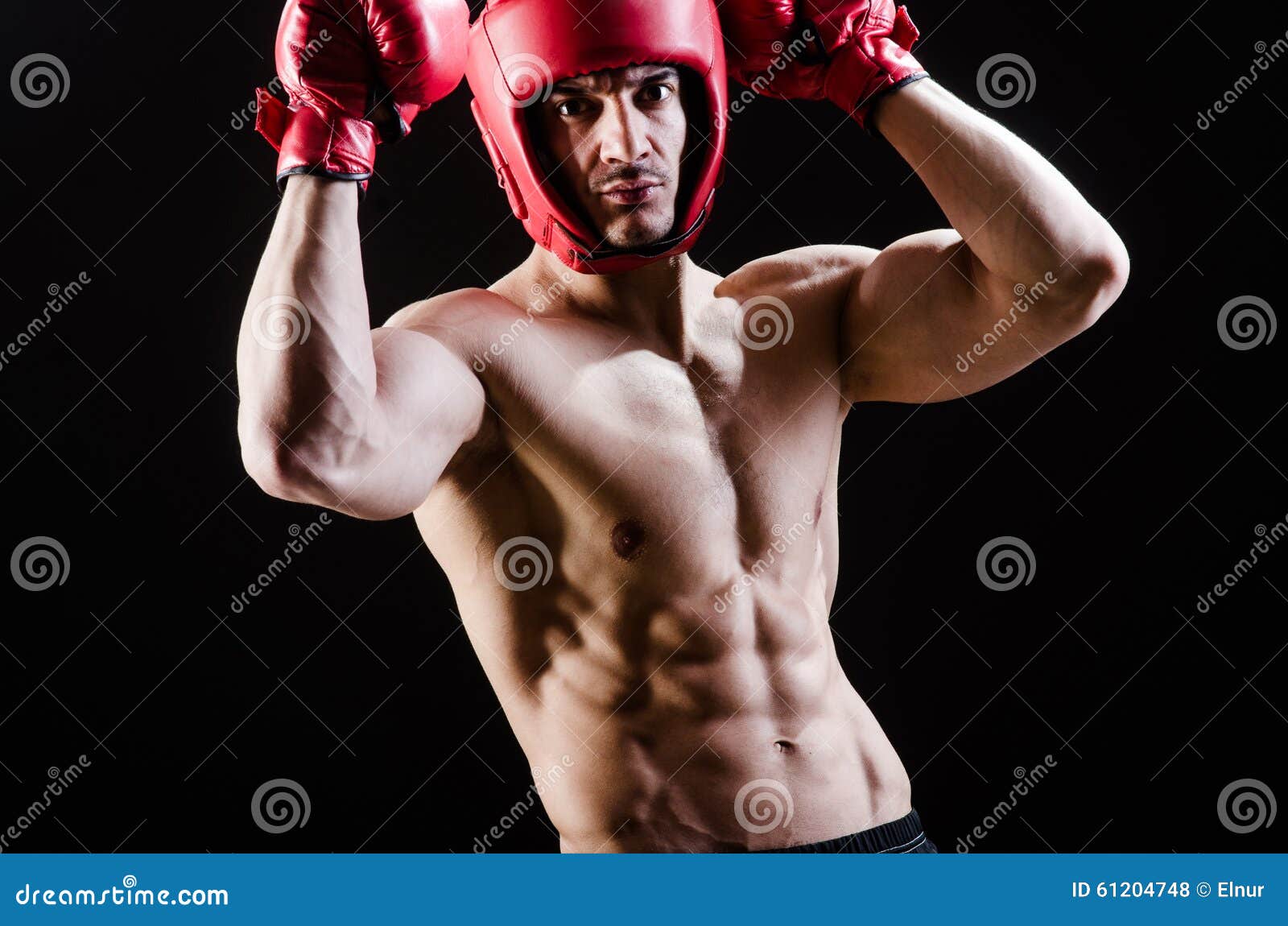 The Muscular Man in Boxing Concept Stock Photo - Image of fitness ...