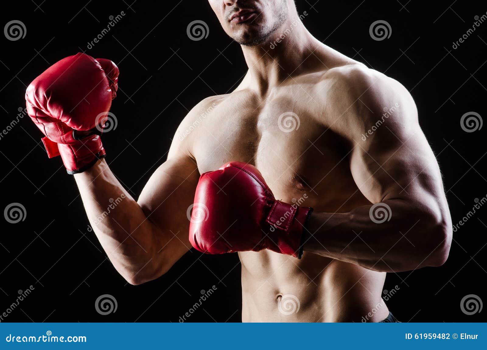 The Muscular Man in Boxing Concept Stock Photo - Image of boxing ...