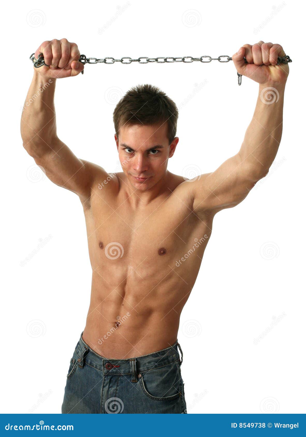 Muscular Man with a Chain stock photo. Image of chain - 8549738