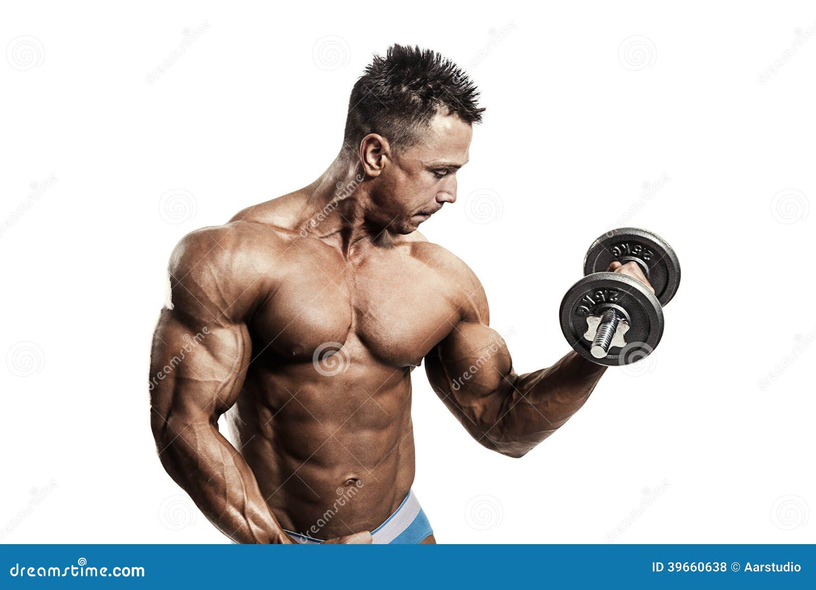 Muscular man exercising stock photo. Image of healthy - 39660638