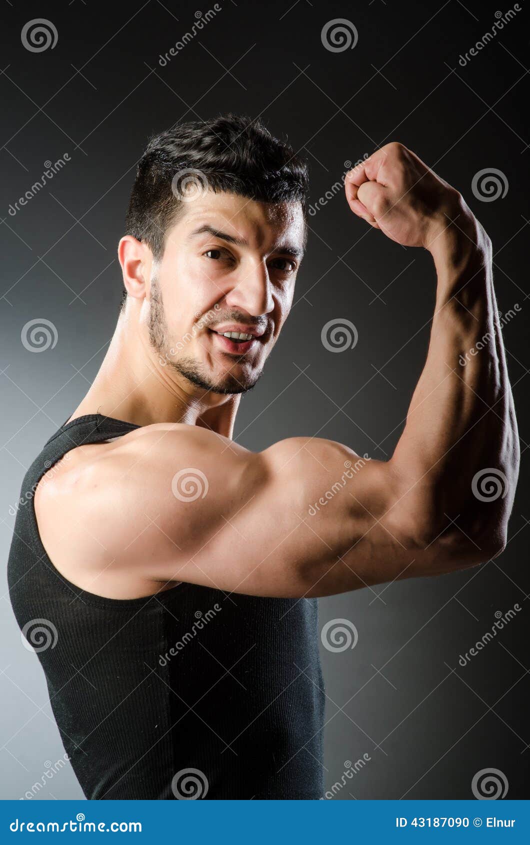 Muscular man posing stock photo. Image of posing, muscle - 43187090