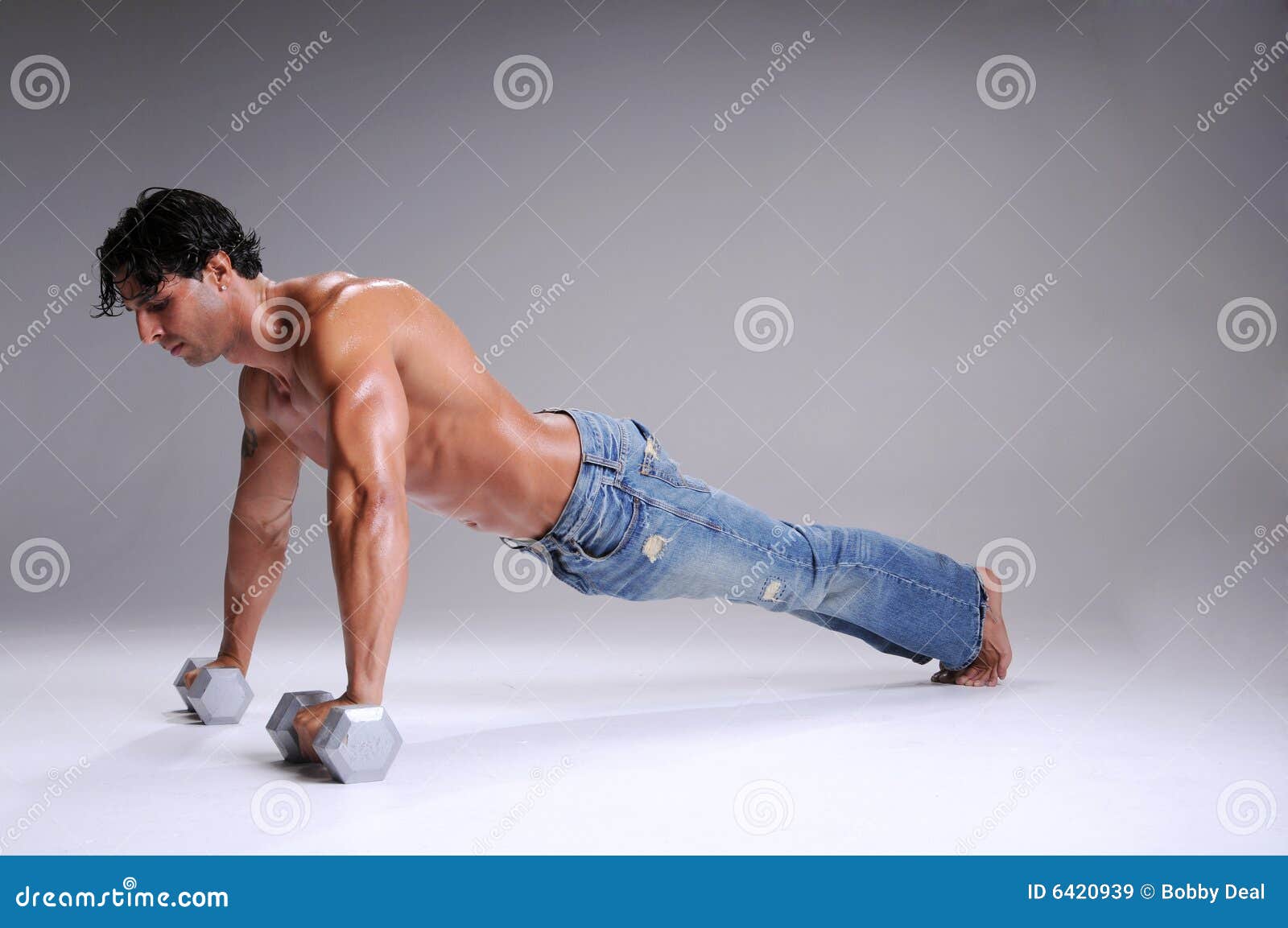 Muscular Man Push ups stock image. Image of lifestyle - 6420939