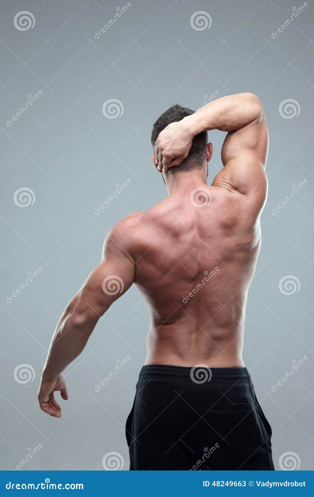 Muscular man stock image. Image of isolated, expressive - 48249663